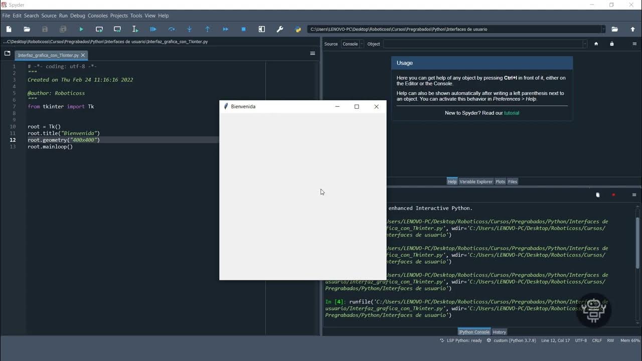 Interfaces gráficas con Python 1: Introducción - YouTube