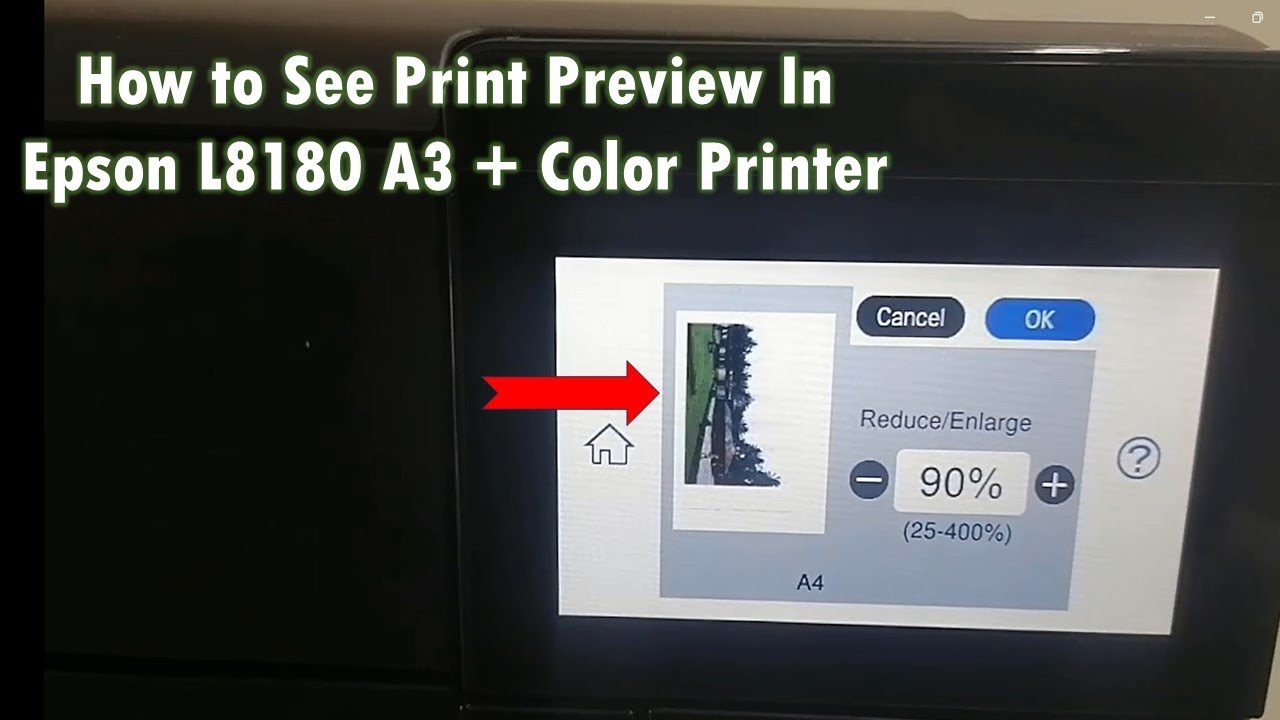 How to See Print Preview In Epson L8180 A3 + Color Printer - YouTube