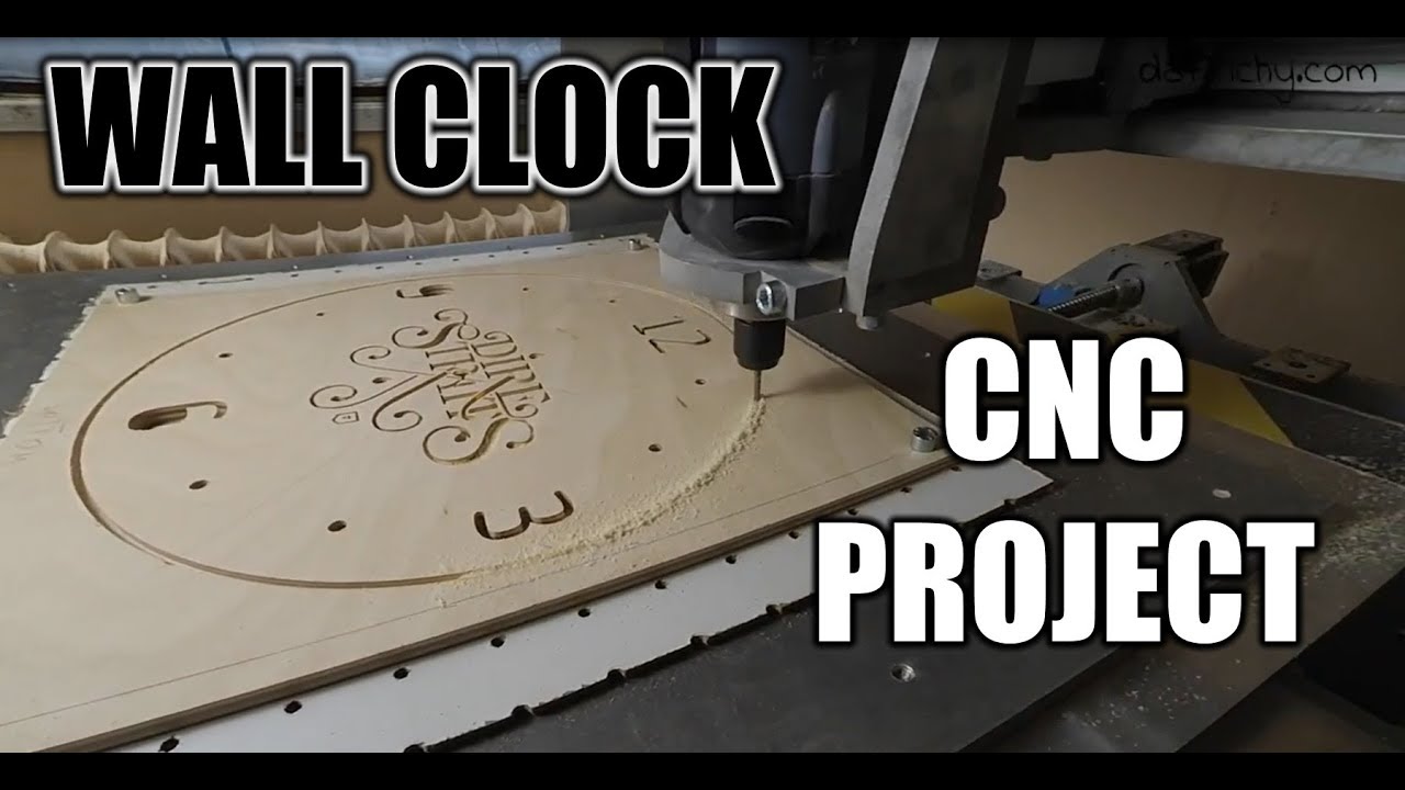 CNC milled clock CNC PROJECT cnc bits - YouTube