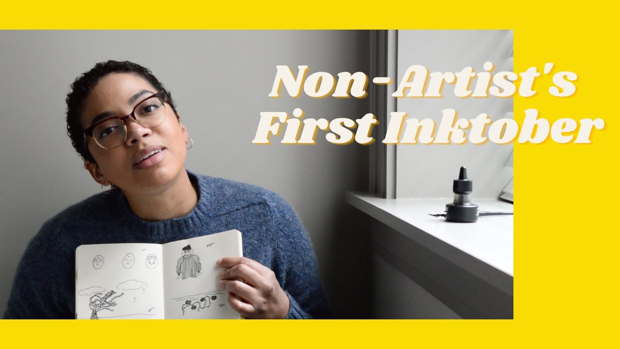 Non Artist's Drawing Challenge: Inktober AND Sketchbook Tour - YouTube