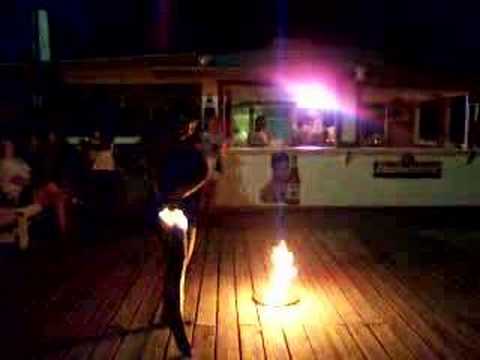 Bahamas fire dancer - YouTube