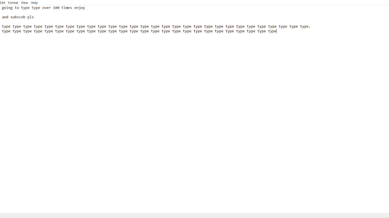 I typed type 100 times - YouTube
