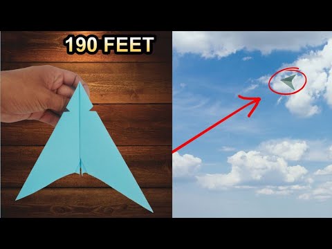 190 feet High Rank fly Paper plane-How to make a Forever paper plane ...