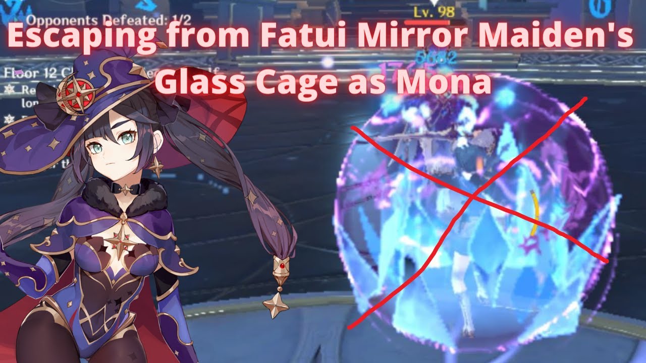 How to Escape from Fatui Mirror Maiden's Glass Cage as Mona - YouTube
