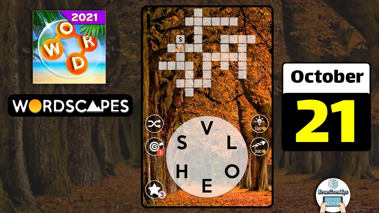Wordscapes October 21 2021 Daily Puzzle Walkthrough - YouTube