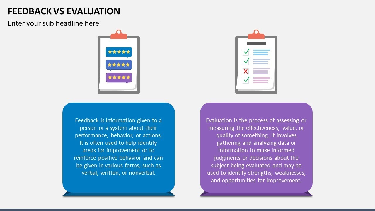 Feedback vs Evaluation Animated PPT Template - YouTube