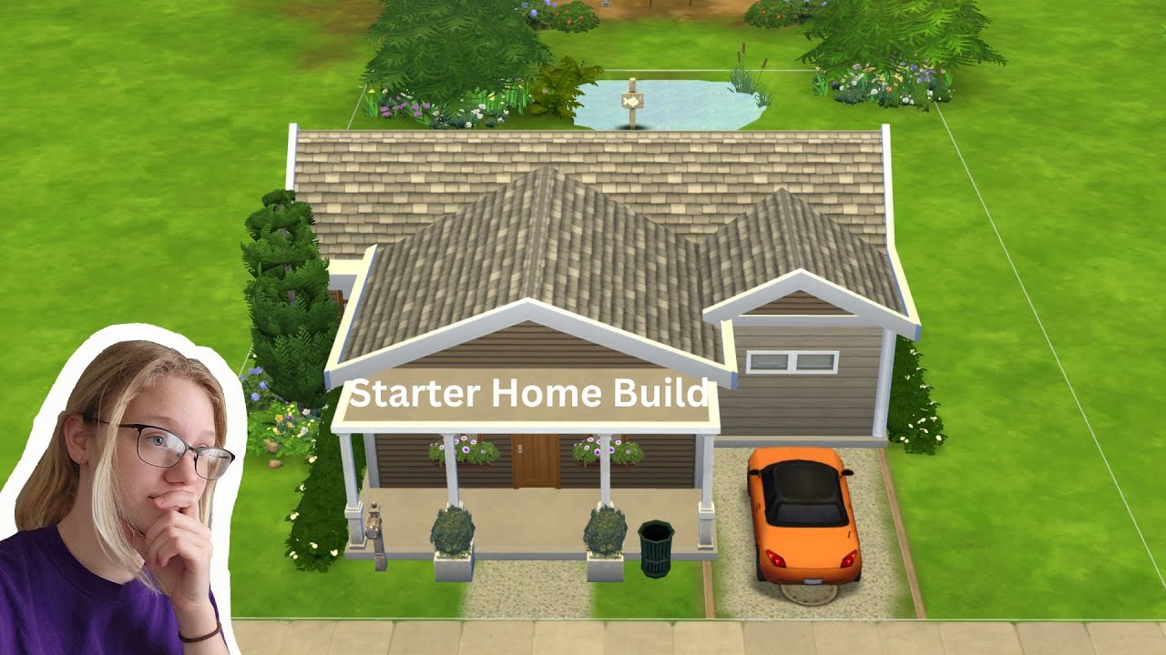 Starter Home Base Game// Sims 4// Speed Build - YouTube