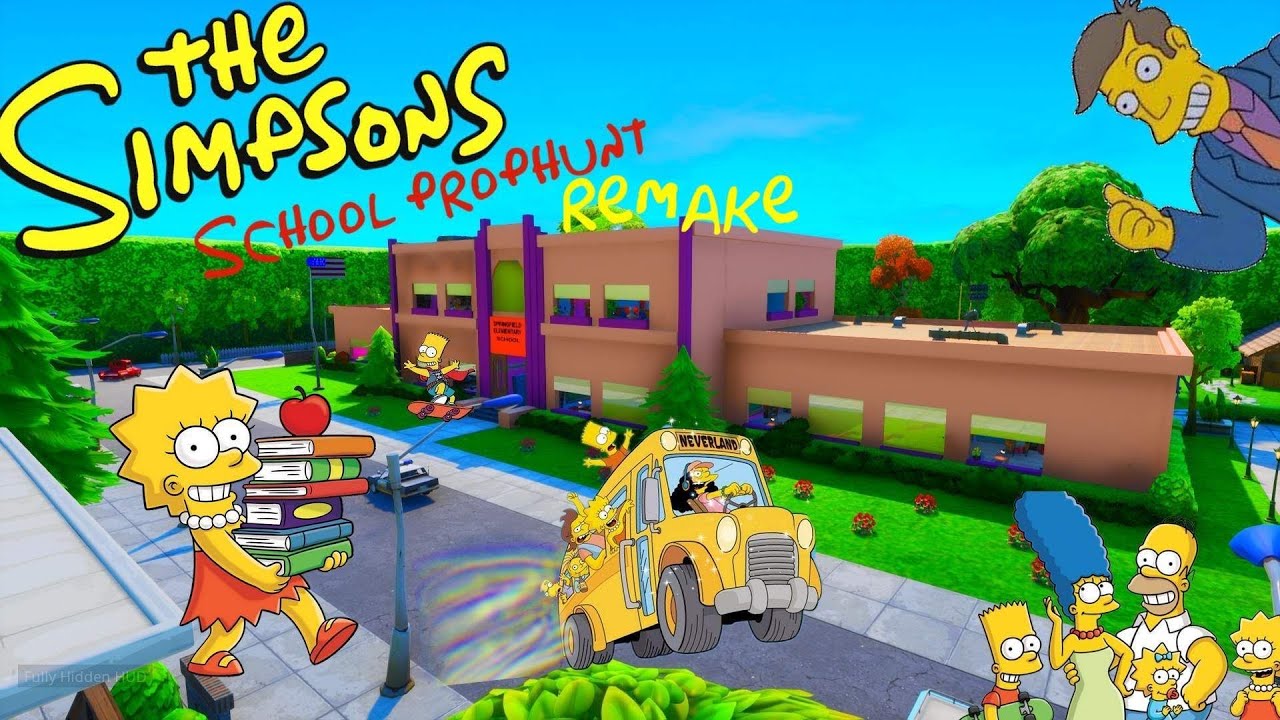 the simpsons school remade (Fortnite creative maps) - YouTube