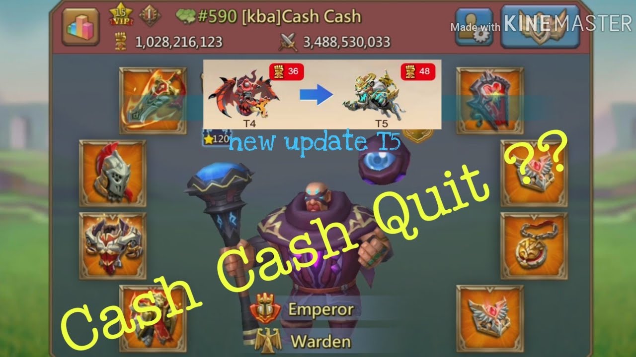 Lords mobile - New Update T5 troop - CASH CASH QUIT ?? 😱 - YouTube