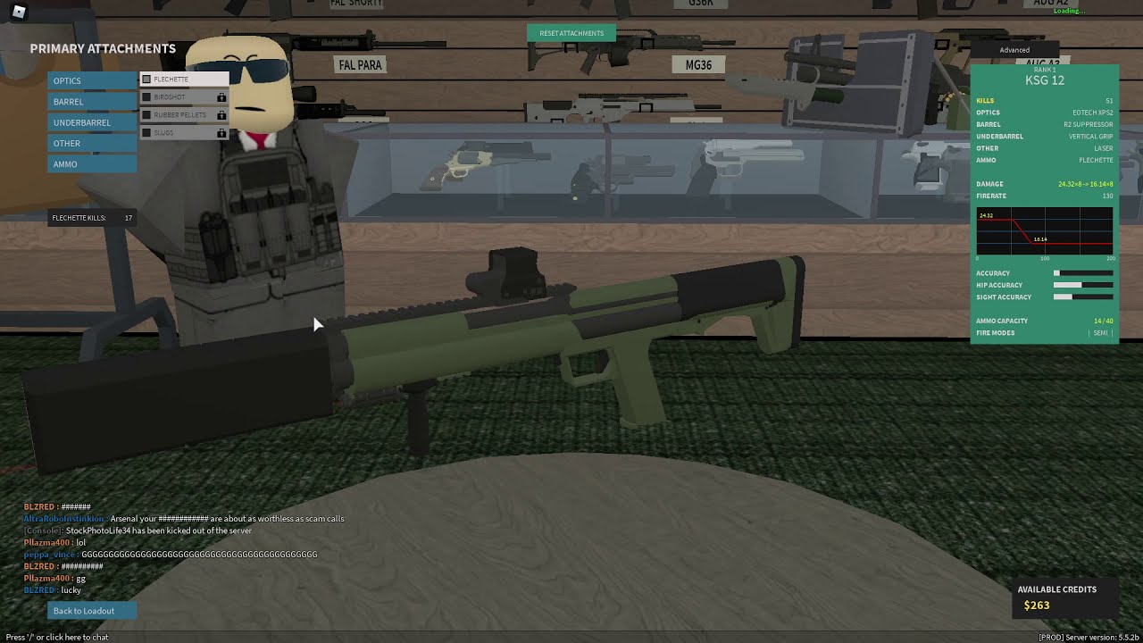 good combo for KSG 12 | Phantom Forces - YouTube