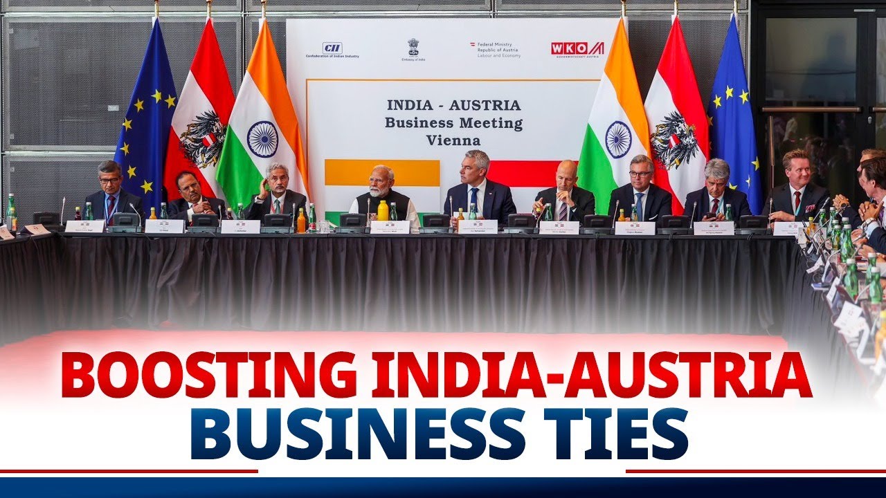 LIVE: PM Modi attends India-Austria Business Meeting - YouTube