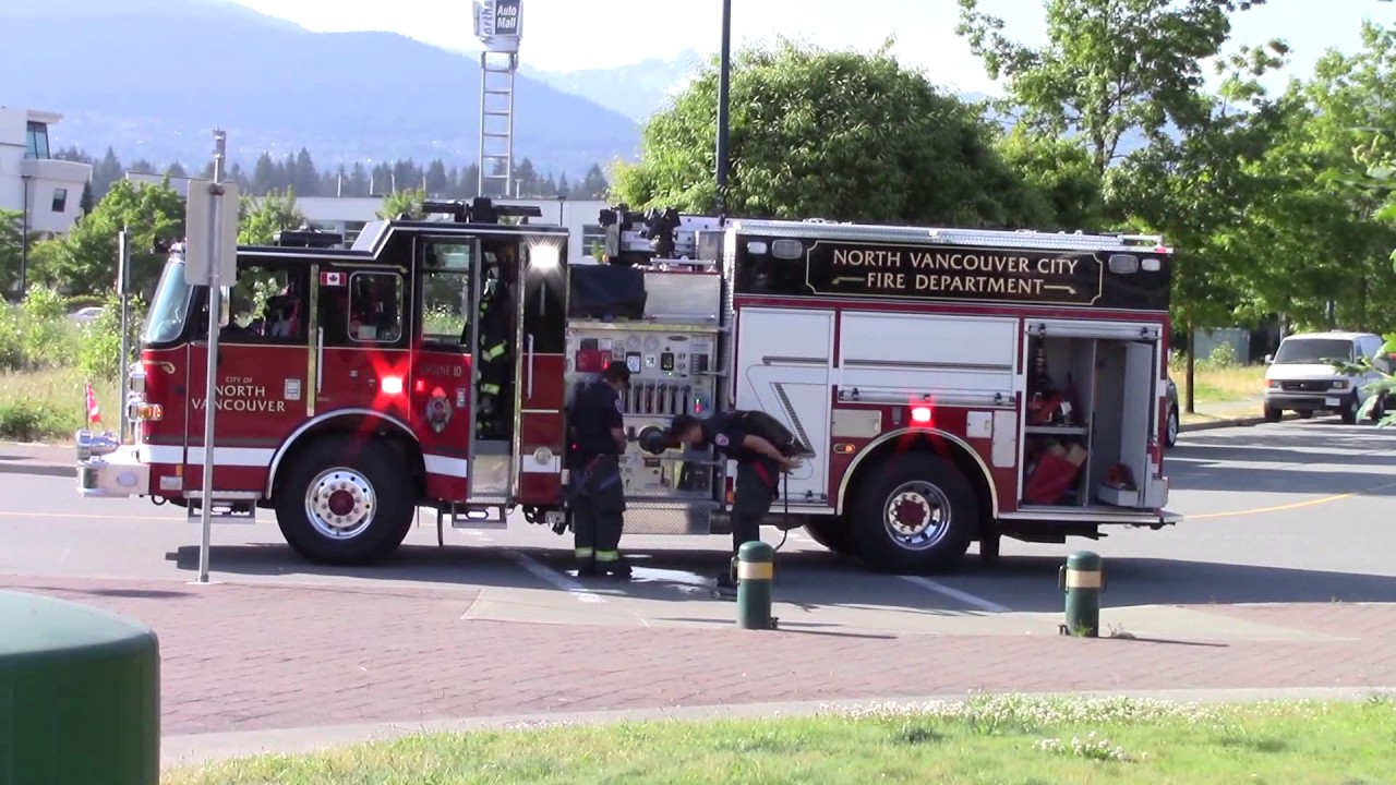 **NEW** North Vancouver City Fire Engine 10 Responding & On Scene ...