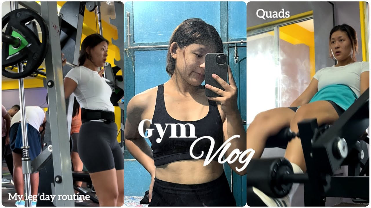Morning gym routine🪢||Leg workout 👟||gym vlog - YouTube