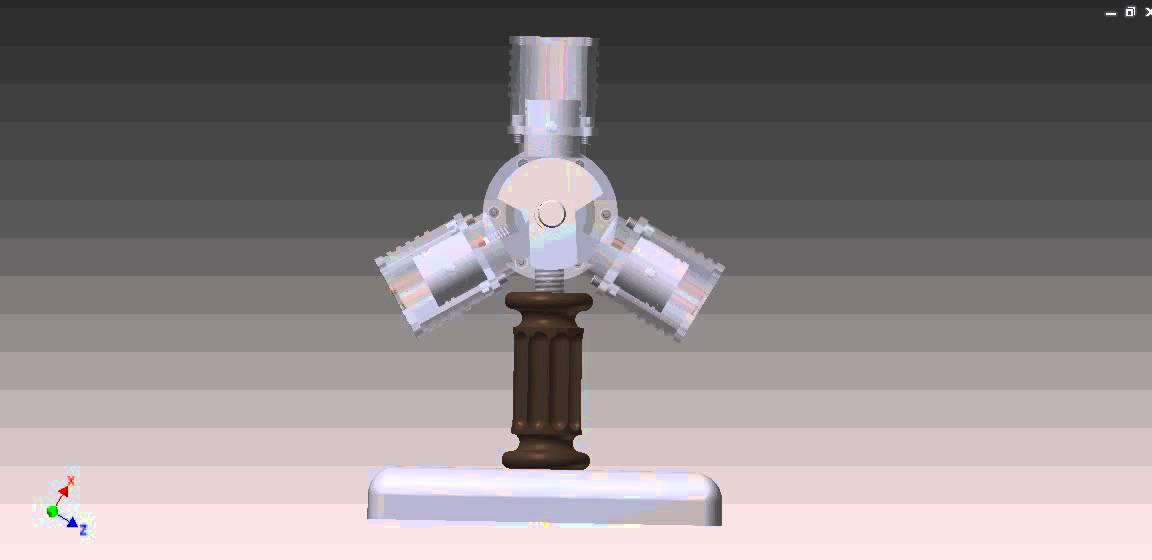 Working of a 3-Cylinder Radial Engine - YouTube