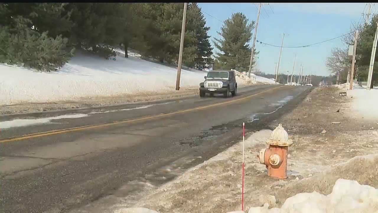 Be aware of potholes as snow from storms starts to melt - YouTube