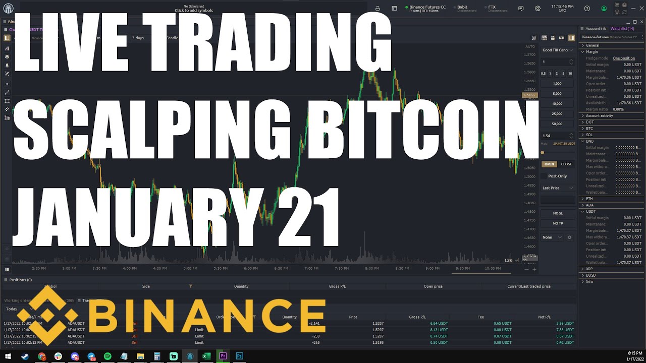 Live Trading Jan 21 - Scalping Bitcoin 1 Minute Chart - 100% Winrate ...
