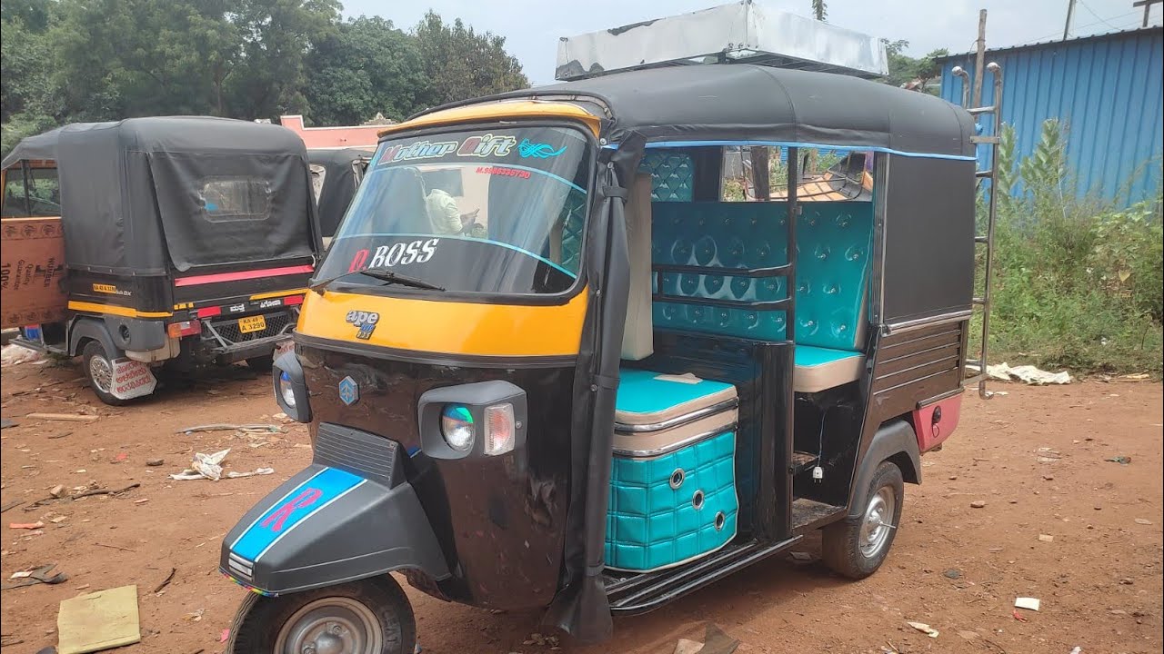 #ape old auto rickshaw modification #painting #seat cushion - YouTube