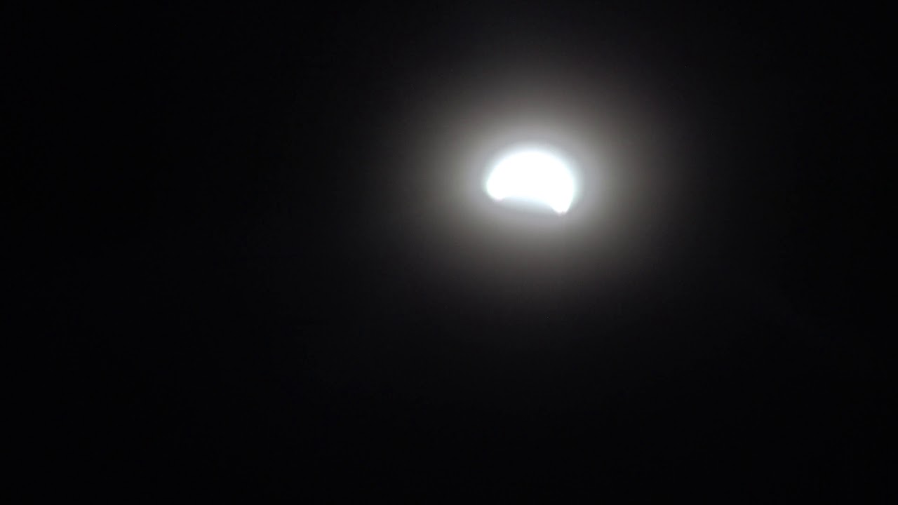 partial solar eclipse from Brainerd MN #solareclipse2017 - YouTube