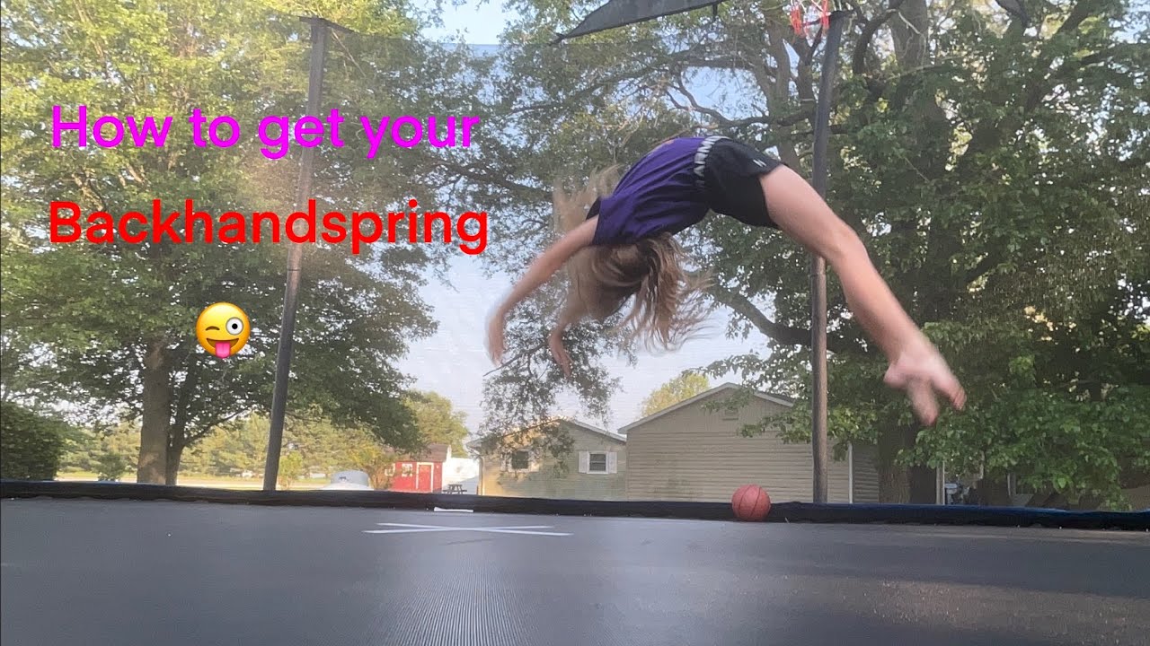 How to do a backhand spring on the trampoline - YouTube