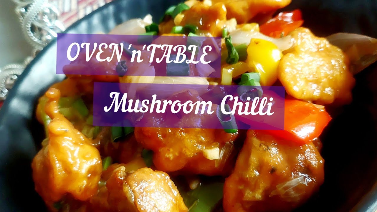 mushroom chilli recipe | chilli mushroom recipe | chilli mushroom dry ...
