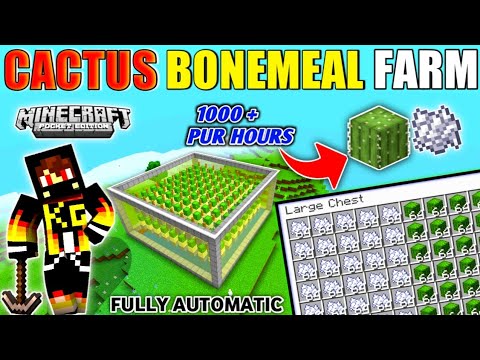 AUTOMATIC CACTUS BONEMEAL FARM IN MINECRAFT 1.19😱// In HINDI // pocket ...