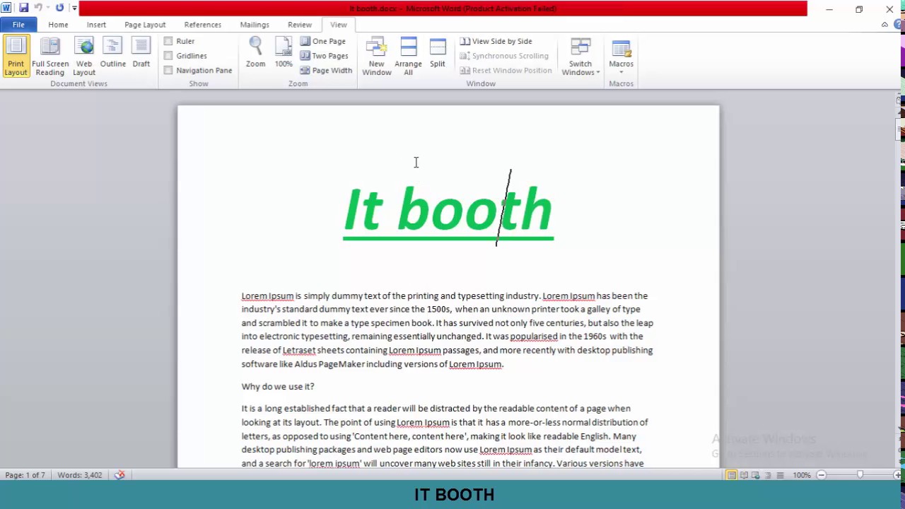 Introduction Basic Microsoft Word 2010 Switch Window Part= 17 - YouTube