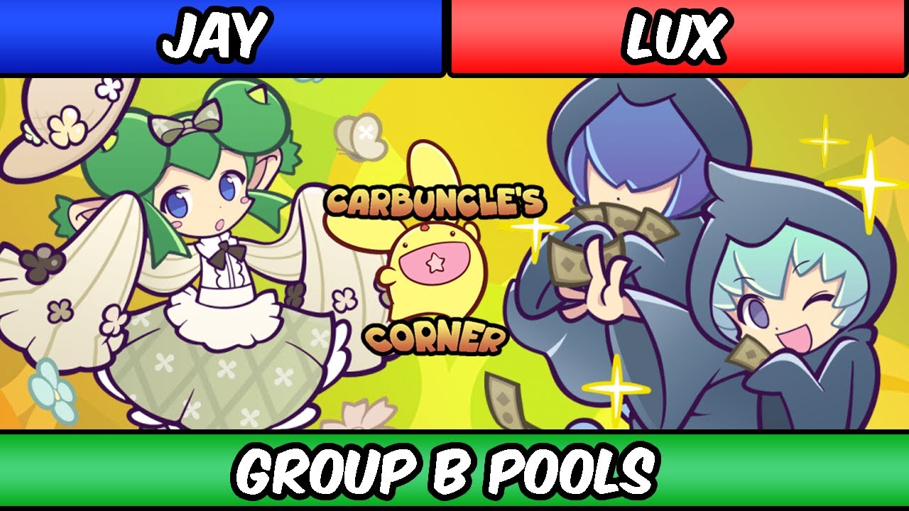 Carbuncle's Corner #3 Group B Pools - Jay (Lidelle) vs Lux (Yu & Rei) Puyo Puyo Tetris 2 - YouTube