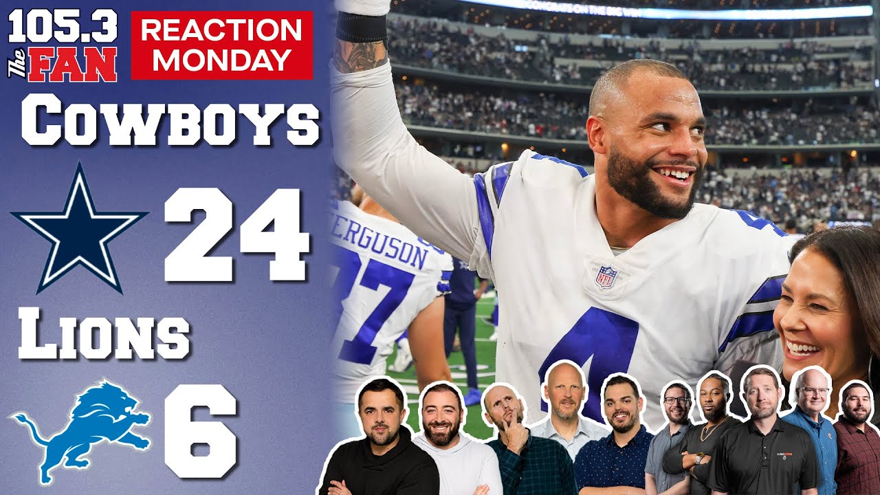 Reaction Monday: Cowboys 24, Lions 6 - YouTube