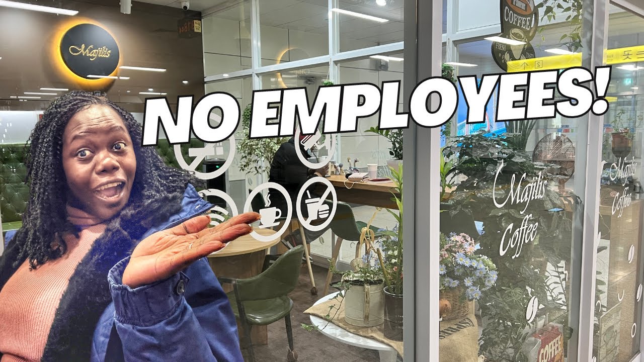 Korean Coffee Shop With NO Employees?!! | 24 hour self service coffee ...
