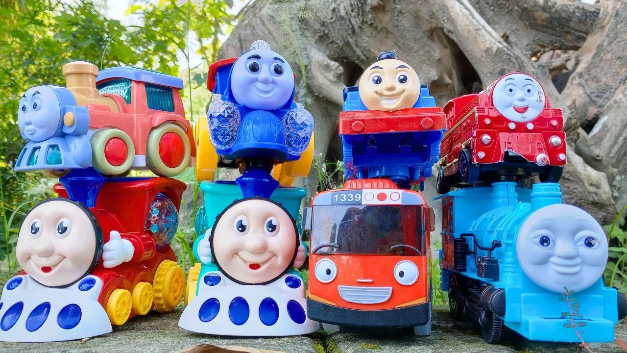 Unboxing Kereta Api Thomas and Friends, Funny Loco, Choco Train, Gear ...