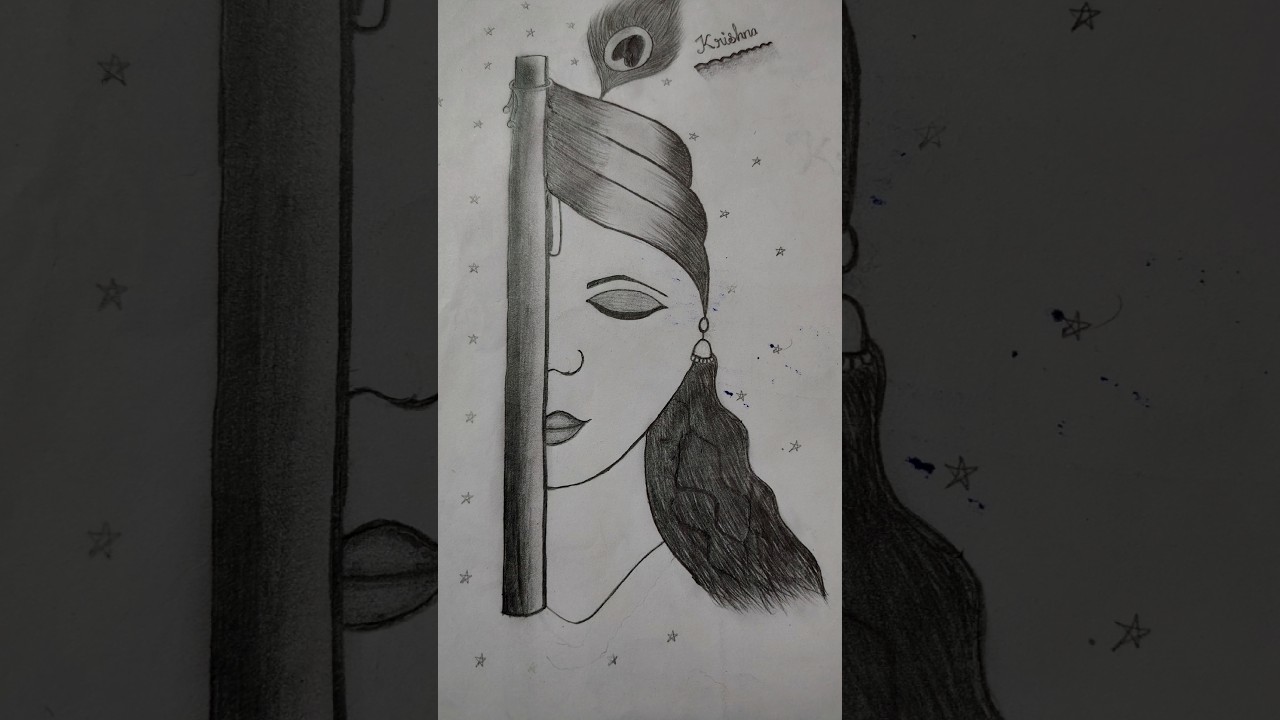 Krishna with flute divine 🎨🦚💗🪷. #itz_bhavz_art #subscribemychannel #gibliart #trendingshorts ...