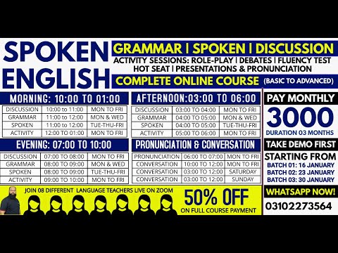LECTURE 1: SPOKEN ENGLISH ONLINE COURSE - YouTube