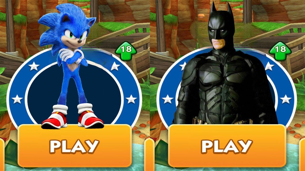 Sonic Dash vs Batman Hero Run - Movie Sonic vs All Bosses Zazz & Dr ...