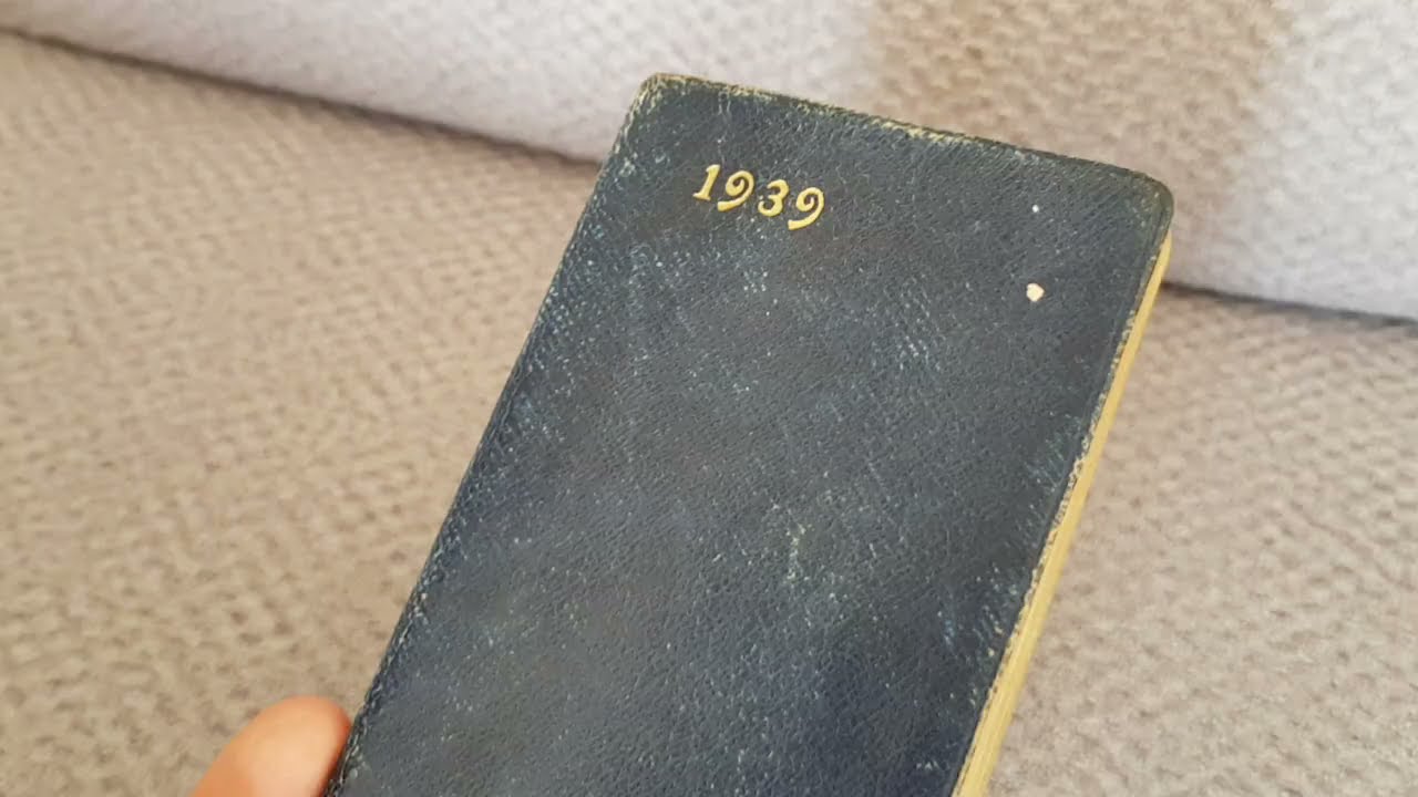 1930s diary, POCKET CALENDAR, Leather notebook, Vintage notebook ...