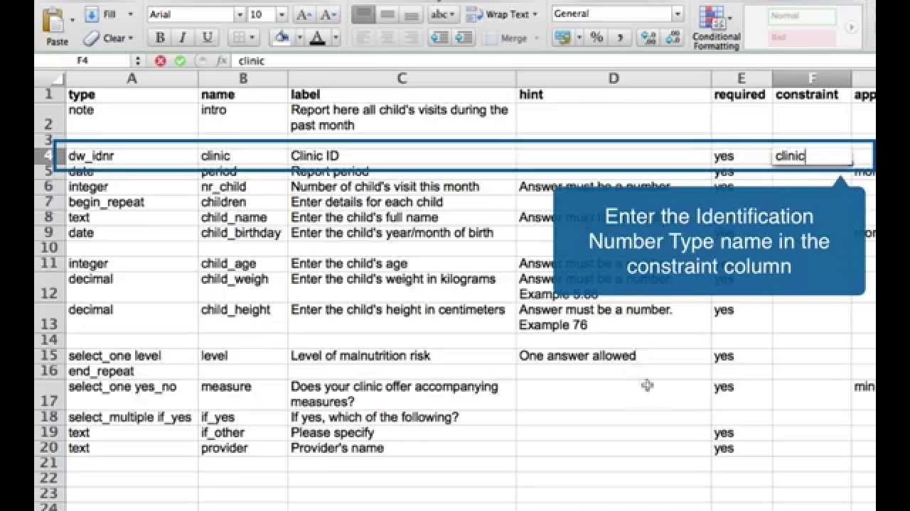 DataWinners: How to Create a Questionnaire Using Identification Number ...