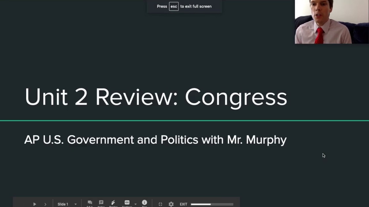 Unit 2 AP U.S. Government Review: Legislative Branch Murphy Movie - YouTube