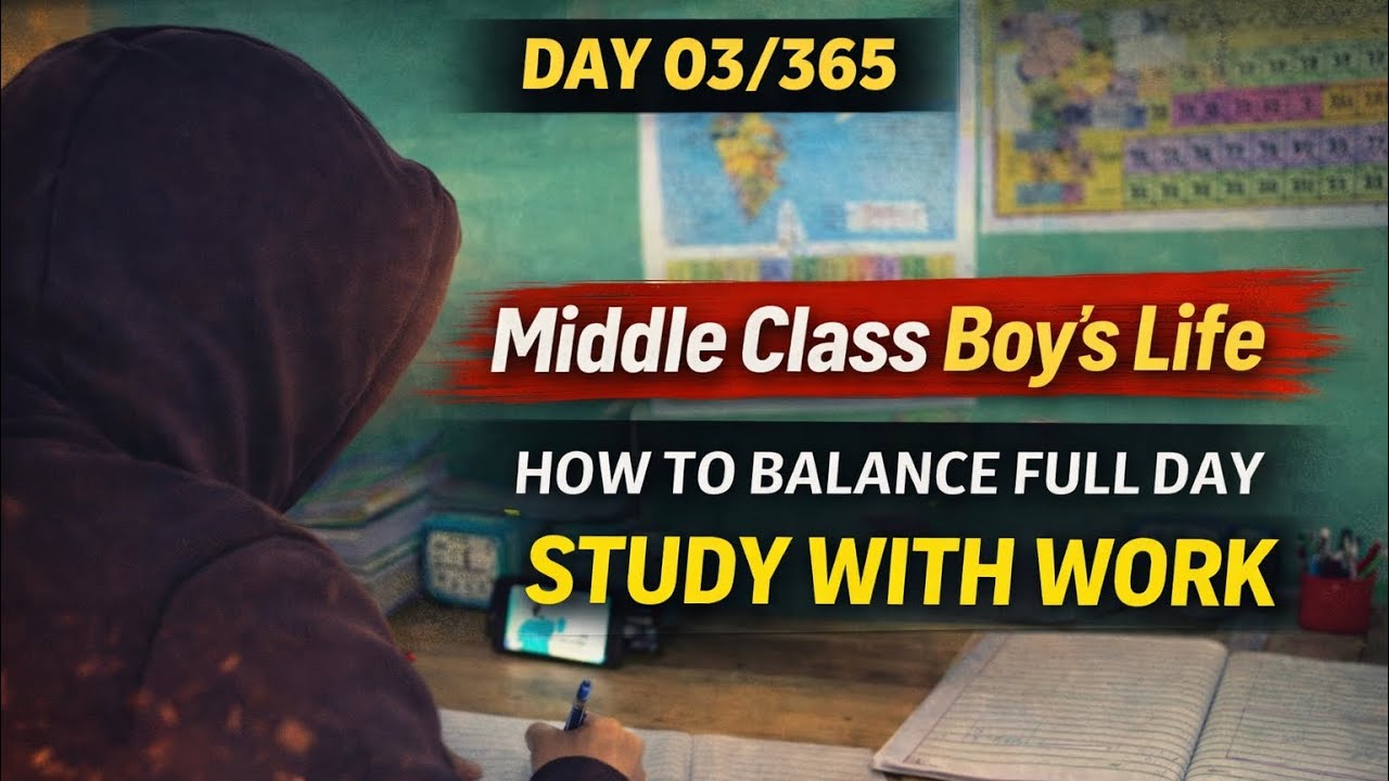 👉 How to Balance a Full Day | Study + Work | Middle Class Life | Day 03 ...