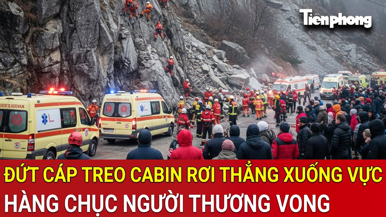 Góc thời sự: Đứt cáp treo kinh hoàng cabin rơi thẳng xuống vực, hàng ...