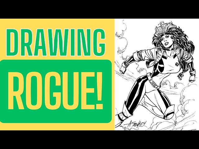 X Men Rogue Coloring Pages Time Lapse Drawing ROGUE! YouTube
