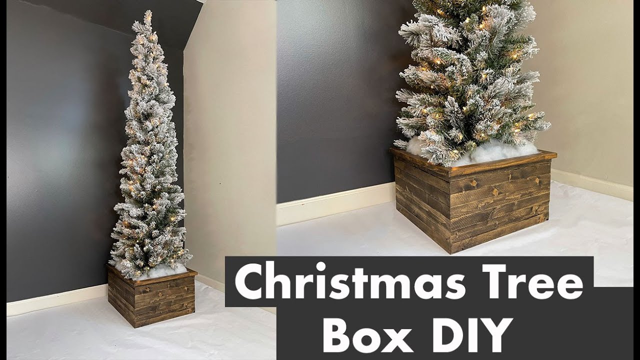 CHRISTMAS TREE BOX DIY (with removable back) - YouTube