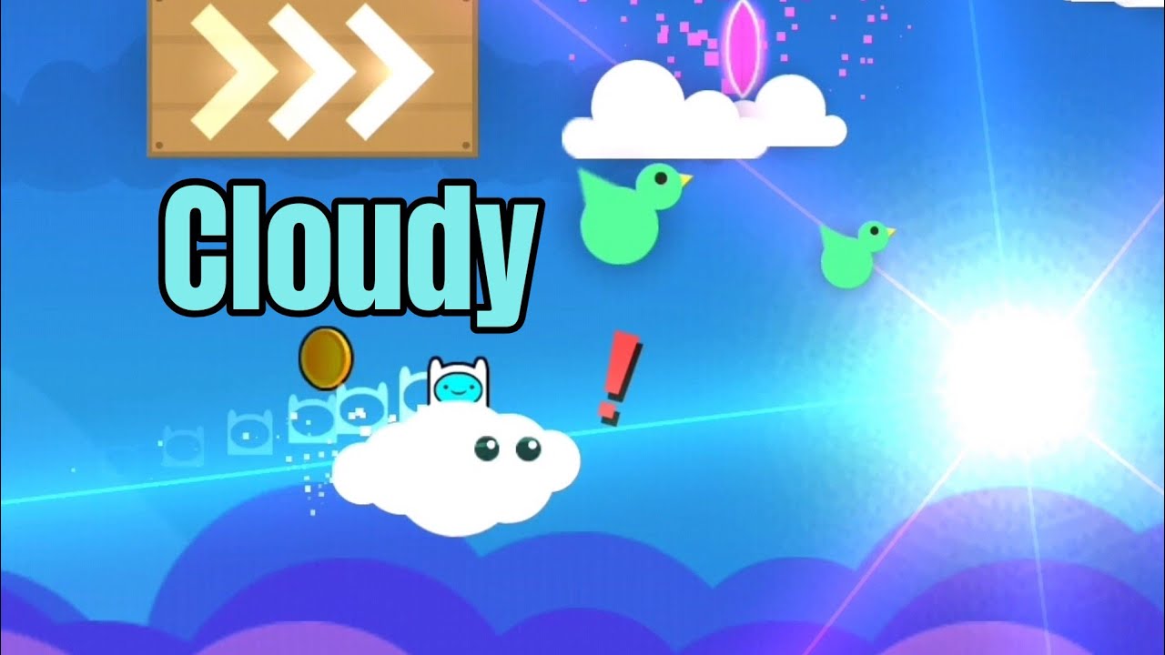 "Cloudy" by DHaner (1 Coin) | Geometry Dash 2.11 - YouTube