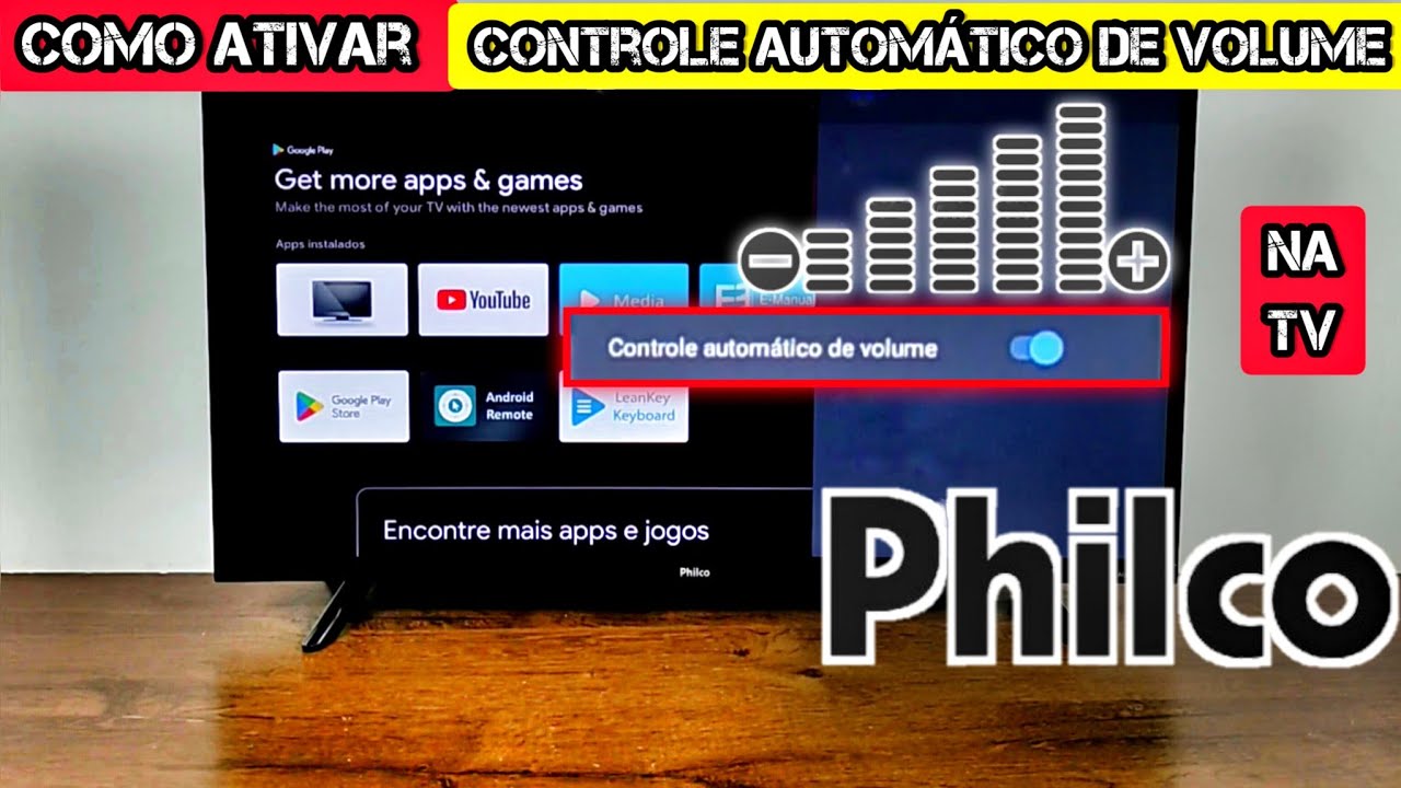 COMO ATIVAR CONTROLE AUTOMÁTICO DE VOLUME NA TV PHILCO - YouTube