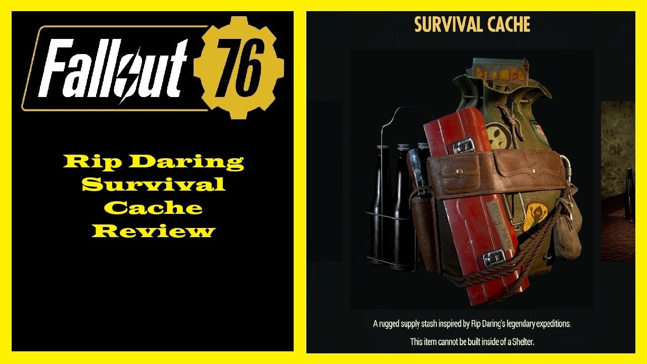 Fallout 76 - Rip Daring Survival Cache Review - YouTube