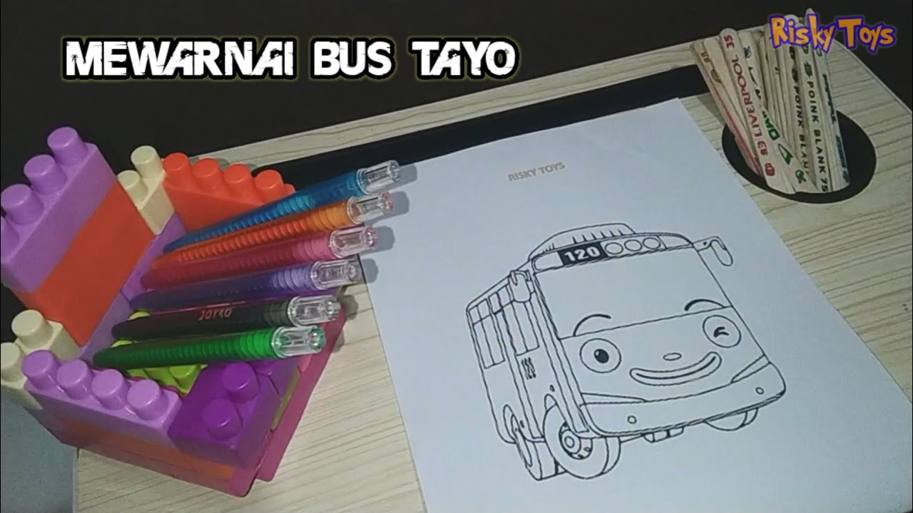 Mewarnai Bus Tayo || Coloring picture of Bus TAYO - YouTube