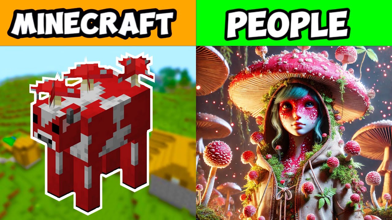 MINECRAFT MOBS BUT ALL MOBS ARE PEOPLE! PART #2 - YouTube