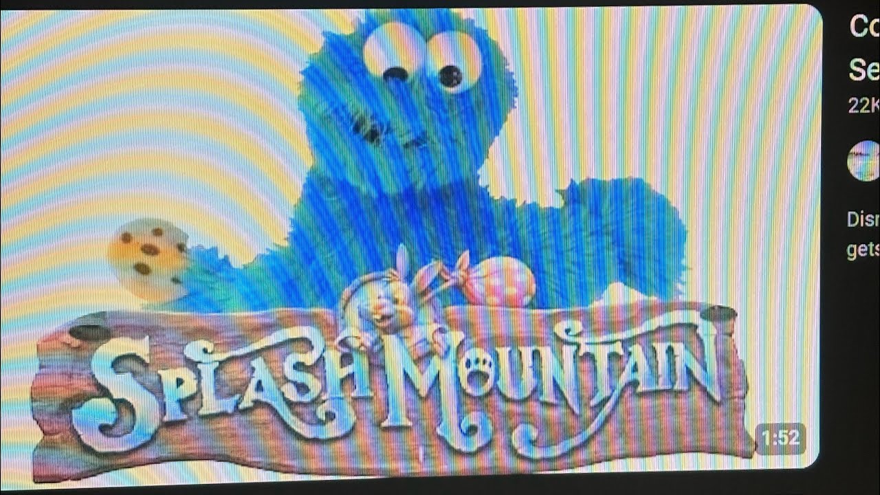 Childhood Memories Part 5: Cookie Monster Rides Splash Mountain And ...