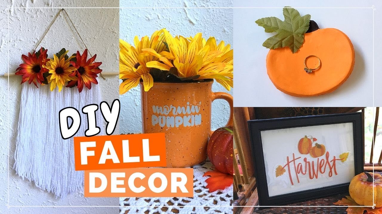 4 Easy & Cheap DIY Fall Room Decor Ideas! - YouTube