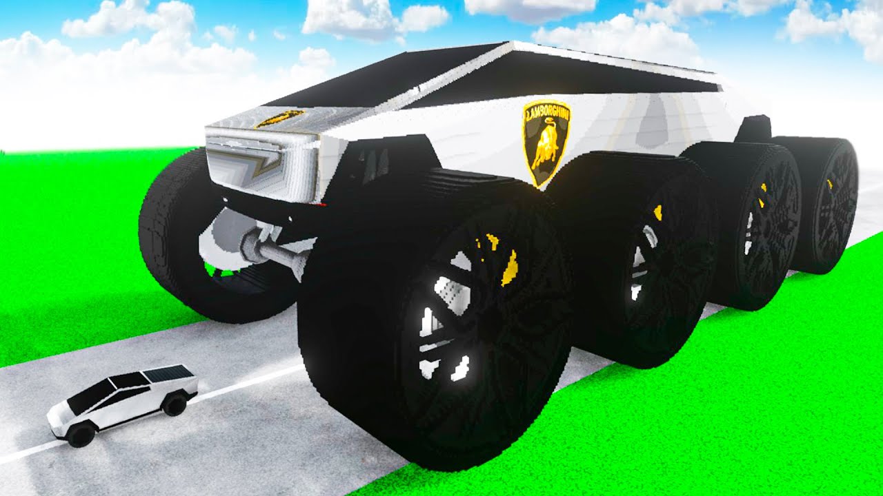 Tesla Cybertruck Transforming to GIANT LAMBO BTR TESLA CYBERTRUCK in ...