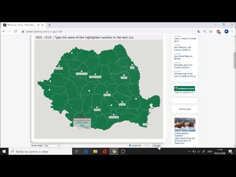 Seterra Romania: Cities in 0.43 (Type) - YouTube
