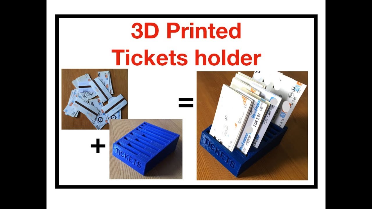 3D printed Tickets Holder / Support Tickets Métro - YouTube